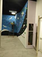 China Corrosion Proof Boulder Climbing Wall Gymnasium Overhang Huge Rock Climbing Wall for sale