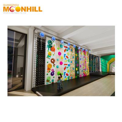 China EN 12572 Indoor Climb Wall Adult Trampoline Park Rock Wall Climbing for sale