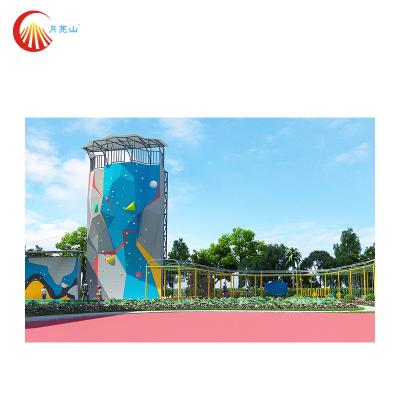 China Outdoor Rock Lead Climbing Wall Panels Fiberglass Big Wall Bouldering for sale