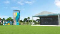China High Safety Outdoor Climbing Wall With Excellent Weather Resistance No Inflatable for sale