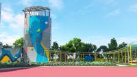 China Customized Reinforced Fiber Glass Outdoor Climbing Wall With ISO9001 Certification for sale