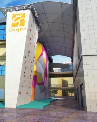 China Adventure park Safety High Rock Climbing Wall With 1 Year Warranty Big Size for sale