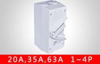 China IP66 Four Pole Triple Pole Weatherproof Isolator Switch / Outdoor Plug Socket for sale