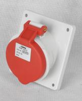 China Angled inward tilt 20° IP44 Industrial Power Socket Single or Three Phase 16A,32A,63A  220V-250V; 380V-415V for sale