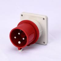 China IP44 CEE / IEC Panel Mounted Industrial Plugs With Nickel Plated Contacts for sale