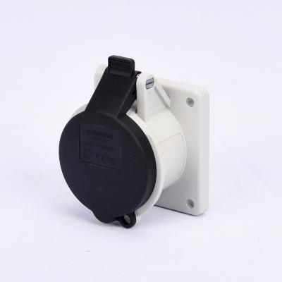 China 4P 16A IP44 500V Industrial Panel Mounted Socket for sale