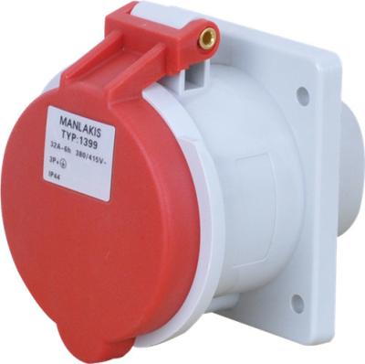 China Anti Aging Nylon 16A 440V 4P Panel Mounted Socket IEC Standard for sale