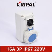 China Nylon Material IP67 3P 4P 5P 32A Interlocked Switch Socket IEC standard for sale