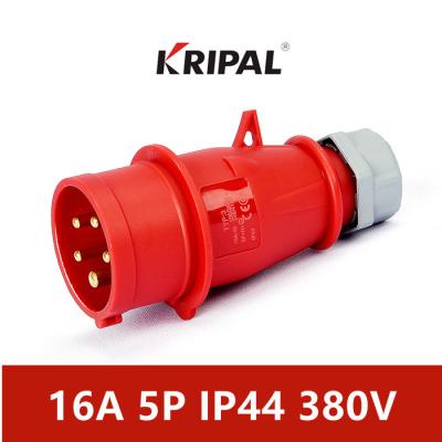 China IEC standard IP44 Industrial Plug 16A 32A 380V Three Phase Dustproof for sale