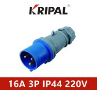 China IP44 Industrial Electrical Plug 16A 220V Single Phase IEC standard for sale