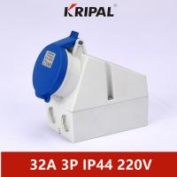 China IP44 16A 32A IEC Waterproof Industrial Power Socket Surface Mounted for sale