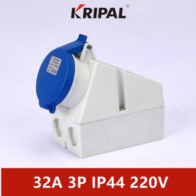 China IP44 16A 32A IEC Waterproof Industrial Power Socket Surface Mounted for sale