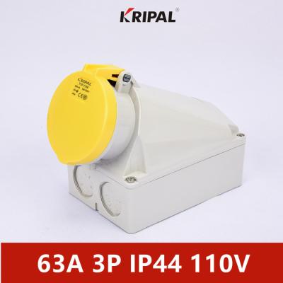 China 63A IP44 Waterproof European Surface Mounted Socket IEC Standard for sale
