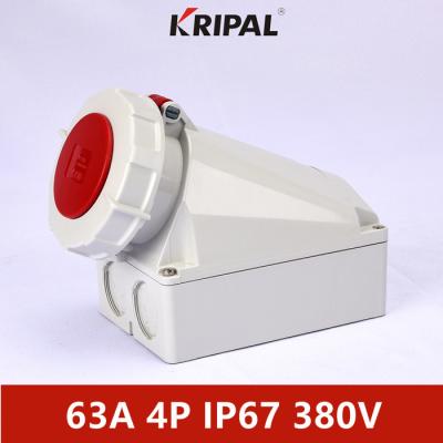 China High Performing Industrial Wall Mounted Socket Outlet IP67 63A 6H for sale