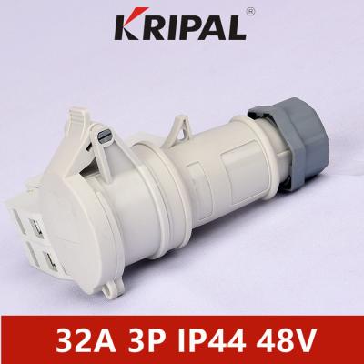 China IP44 IEC Industrial Plug Socket Low Voltage Waterproof 24V 48V 2P 3P for sale