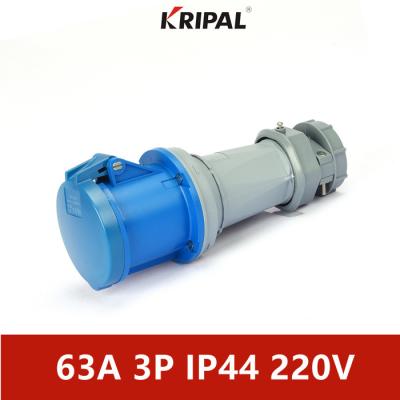 China IEC standard Electrical Industrial Connectors 63A 3 Pole 220V for sale