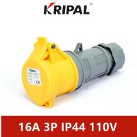 China 16 Amp 110V IP44 Waterproof Single Phase Connector IEC Standard for sale