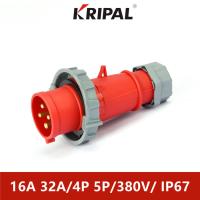 China IP67 220V 380V 4 Pin 5Pin IEC Phase Inverter Plug Socket Durable for sale