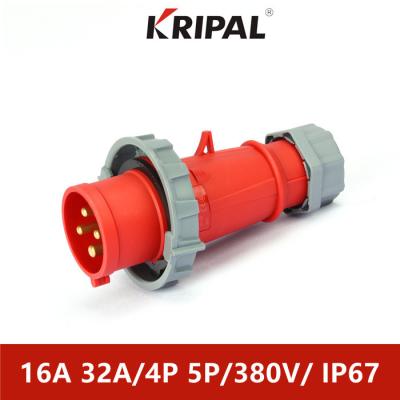 China IP67 220V 380V 4 Pin 5Pin IEC Phase Inverter Plug Socket Durable for sale