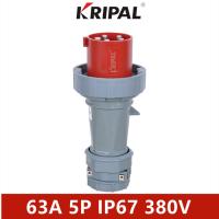 China Three Phase 63A 380V IP67 Industrial Plugs Waterproof IEC Standard for sale