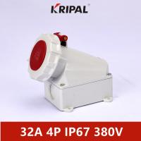 China Dampproof 3h IP67 32A 4 Pin Plug Socket For Refrigerated Container for sale