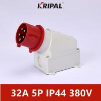 China Industrial Three Phase 16A 32A IP44 IEC Panel Mount Socket Waterproof for sale