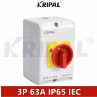 China 63A IP65 Triple Pole 230V Isolator Switch Waterproof IEC Standard for sale