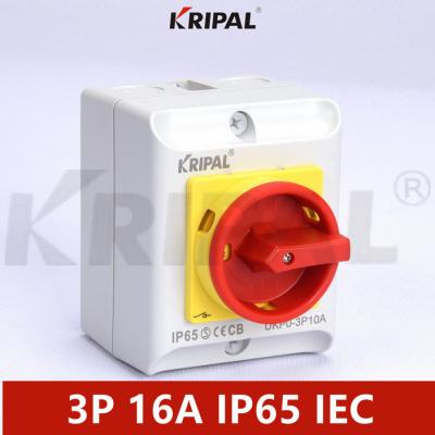 China IEC IP65 16A Triple Pole 3 Phase Disconnect Switch Waterproof for sale