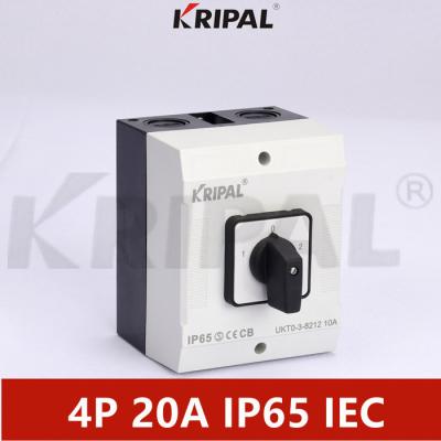 China 20A 4 Pole IP65 IEC standard Electrical Waterproof Changeover Switch for sale