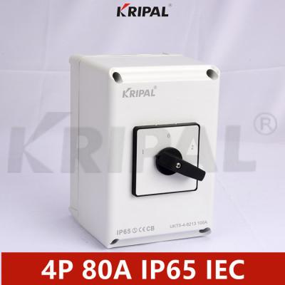 China Four Pole 80 Amp Waterproof Selector Switch IP65 RoHS Standard for sale