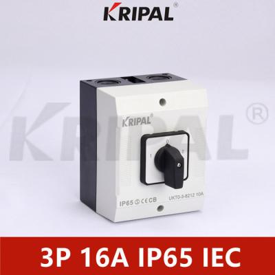 China 16A 230-440V IP65 Waterproof Rotary Cam Switch With Enclosure for sale