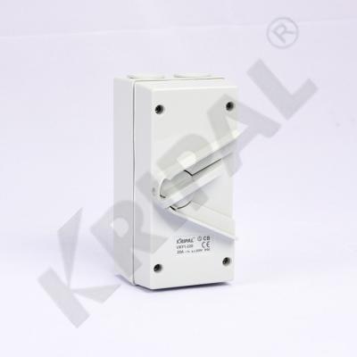 China 20A IP66 Single-phase Industrial Isolator Switch Outdoor Dustproof for sale