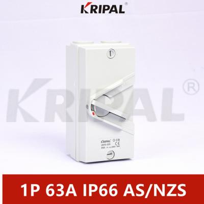 China 63A 1Pole  IP66 Industrial Outdoor Waterproof Isolating Switch for sale