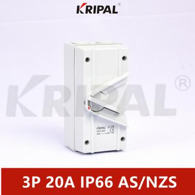China Purple Horn 3Pole 20A Waterproof Isolator Switch UKF IP66 Australian standard for sale