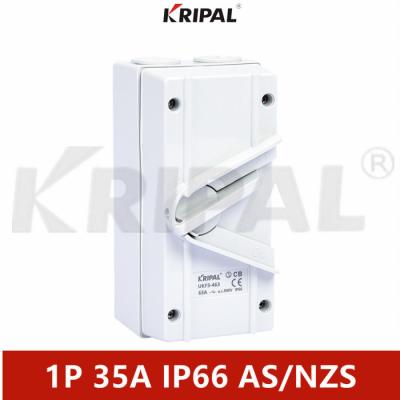 China 35A Single Pole 250V Outdoor Waterproof Isolator Switch With SAA for sale