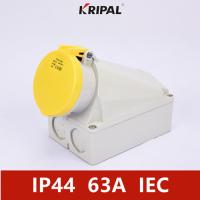 China IP44 4P 63Amp Industrial Power Socket Wall Mounted IEC standard for sale