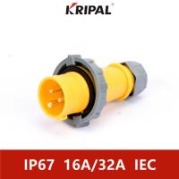 China IP67 220V Three Phase Industrial Plug Socket Dustproof IEC standard for sale