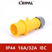 China IEC standard IP44 380V 16A 32A Sleeve Industrial Plug Waterproof for sale
