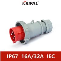 China Waterproof Three Phase 32A 4Pole IP67 Industrial Plug IEC Standard for sale