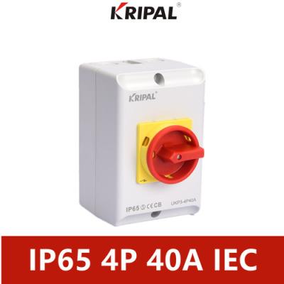 China Purple Horn IP65 Electrical Rotary Switches 4 Pole 40A Waterproof IEC Standard for sale