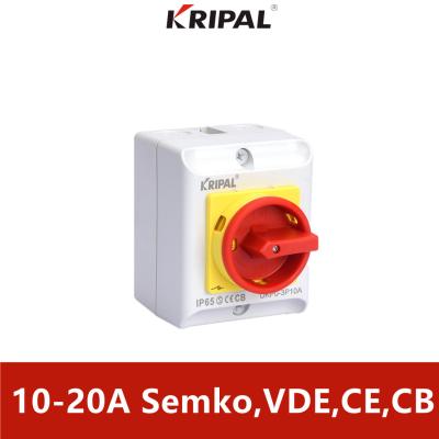 China Single Phase IP65 20A Waterproof Rotary Load Isolating Switch for sale