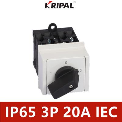 China IEC Standard 3 Position Cam Switch IP65 Three Phase 20A 230-440V for sale