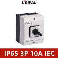 China 10A 3 Pole IP65 Waterproof Changeover Switch Surface installation for sale