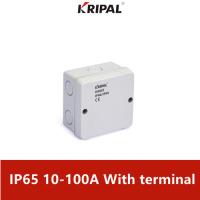 China 10-100Amp IP65 Surface Mount Outdoor Junction Boxes With Terminal for sale