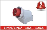China IP67 Waterproof Industrial Plugs Appliance Inlet Wall Mounted CEE IEC for sale