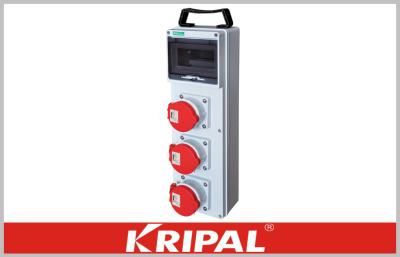 China Portable 50 Amp Power Distribution Box with Outlet , IEC EN European Standad for sale