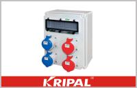 China IP44 Temporary Power Distribution Electric Socket Box AC 400V for sale