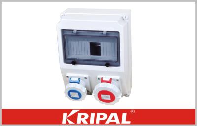China PC Industrial Outlet Box 16A 32A Power Distribution Box IP67 Waterproof for sale