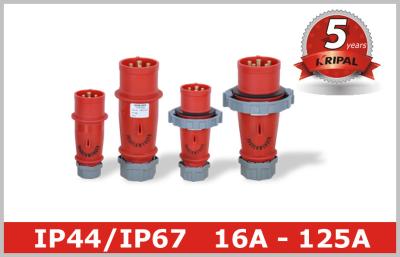China Single Phase Inverter Industrial Power Plug Sockets 380V 415V 3P+E 3P+N+E for sale
