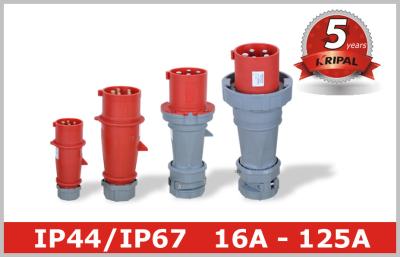 China 400V 3 Phase Pin and Sleeve Industrial Plug 16A 32A 63A 125A Industrial Socket for sale